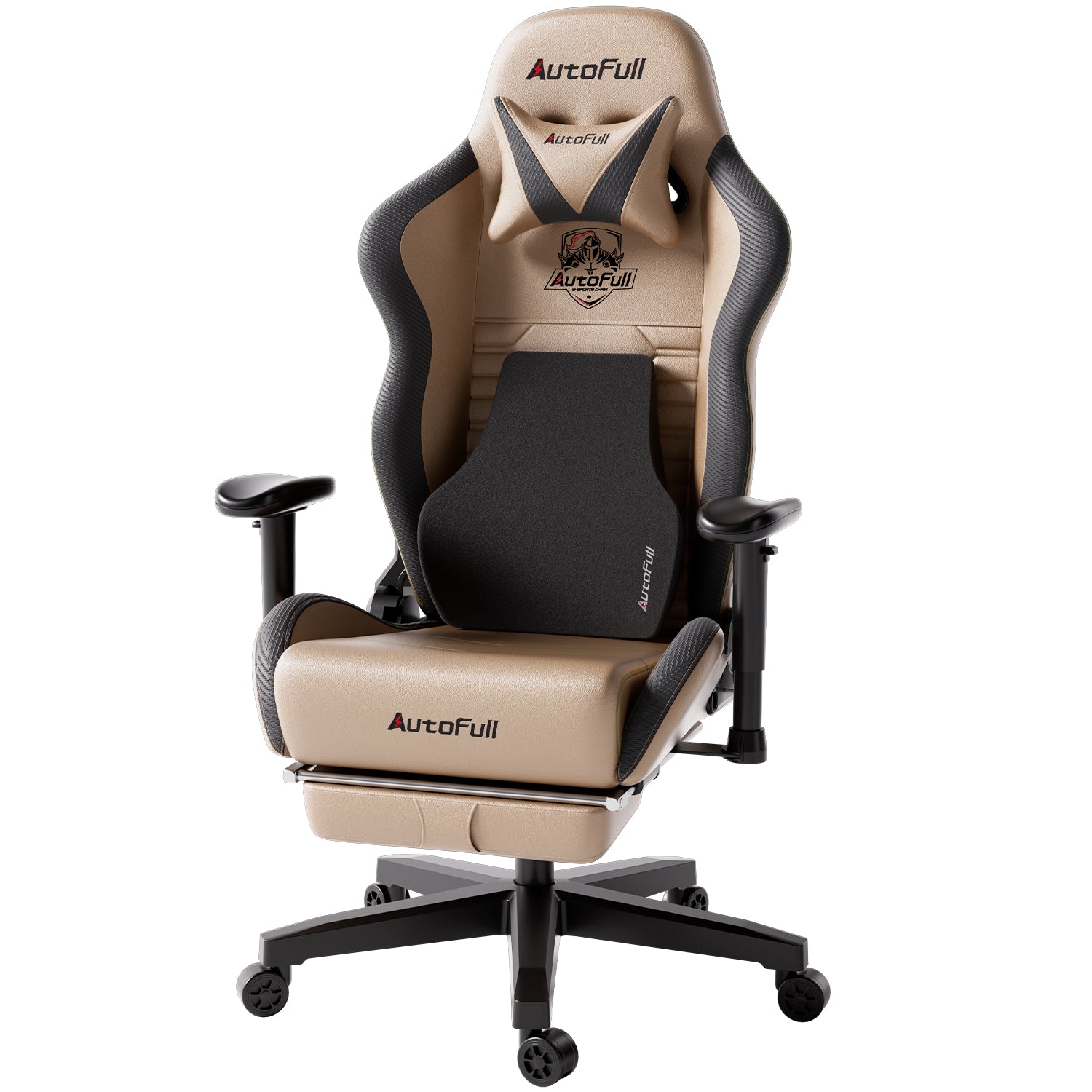 AutoFull Brown Gaming Chair, Brown Leather Gaming Chair | AutoFull