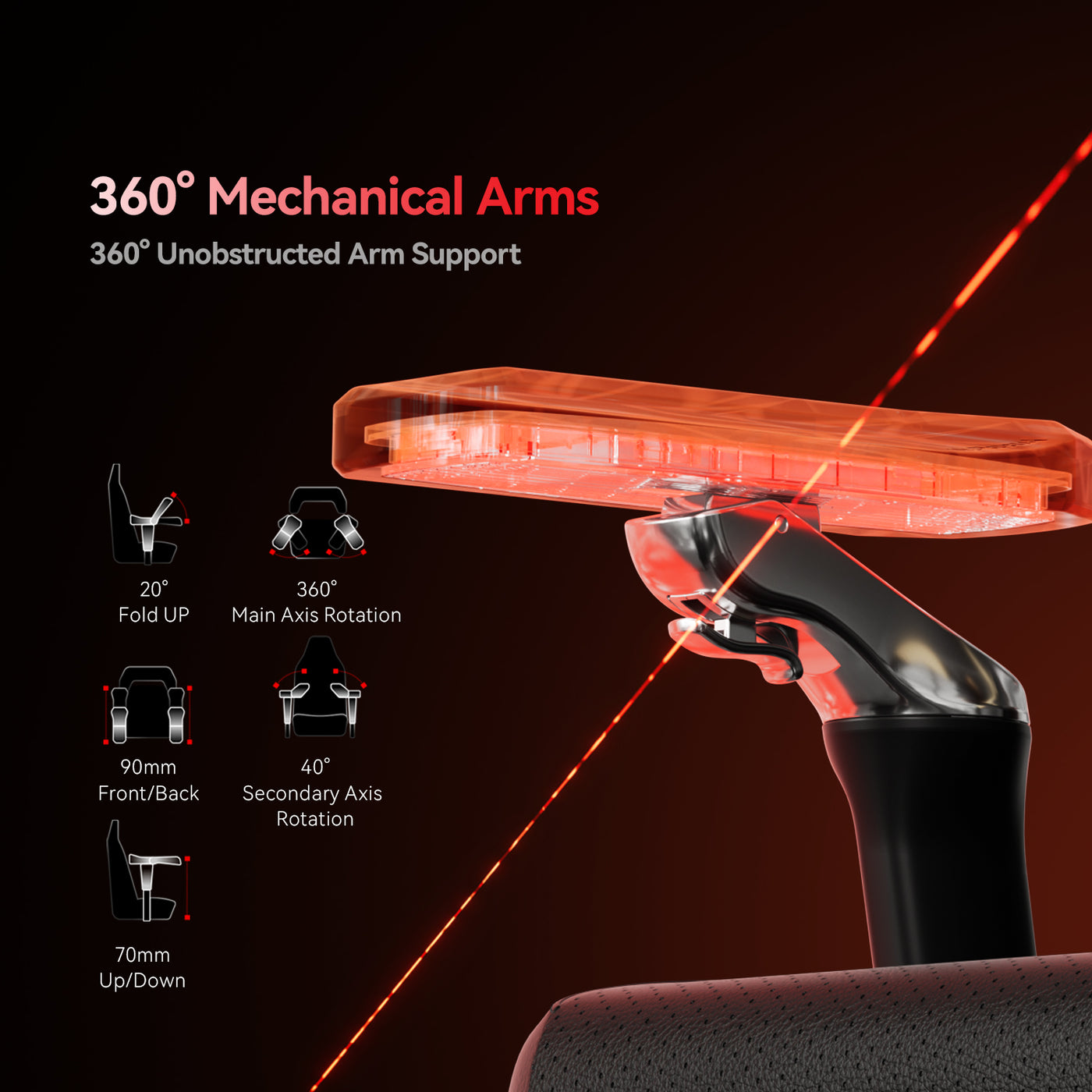 AutoFull M6 Ultra Black Gaming Chair with Massage